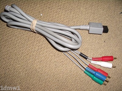 NINTENDO WII OFFICIAL COMPONENT HD TV AV CABLE LEAD 480i Hi Definition ...