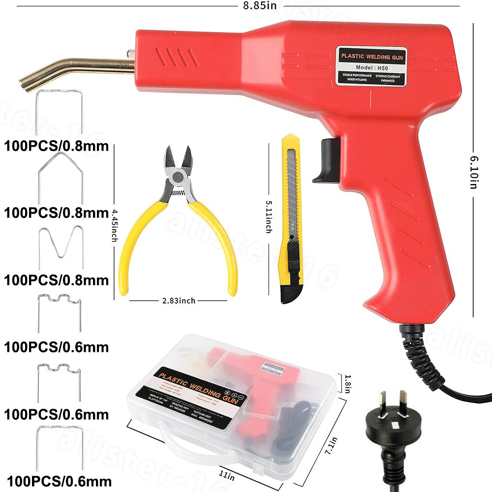 Repair Car Bumper Welding Welder Machine Gun Kit +900 Staple Hot ...
