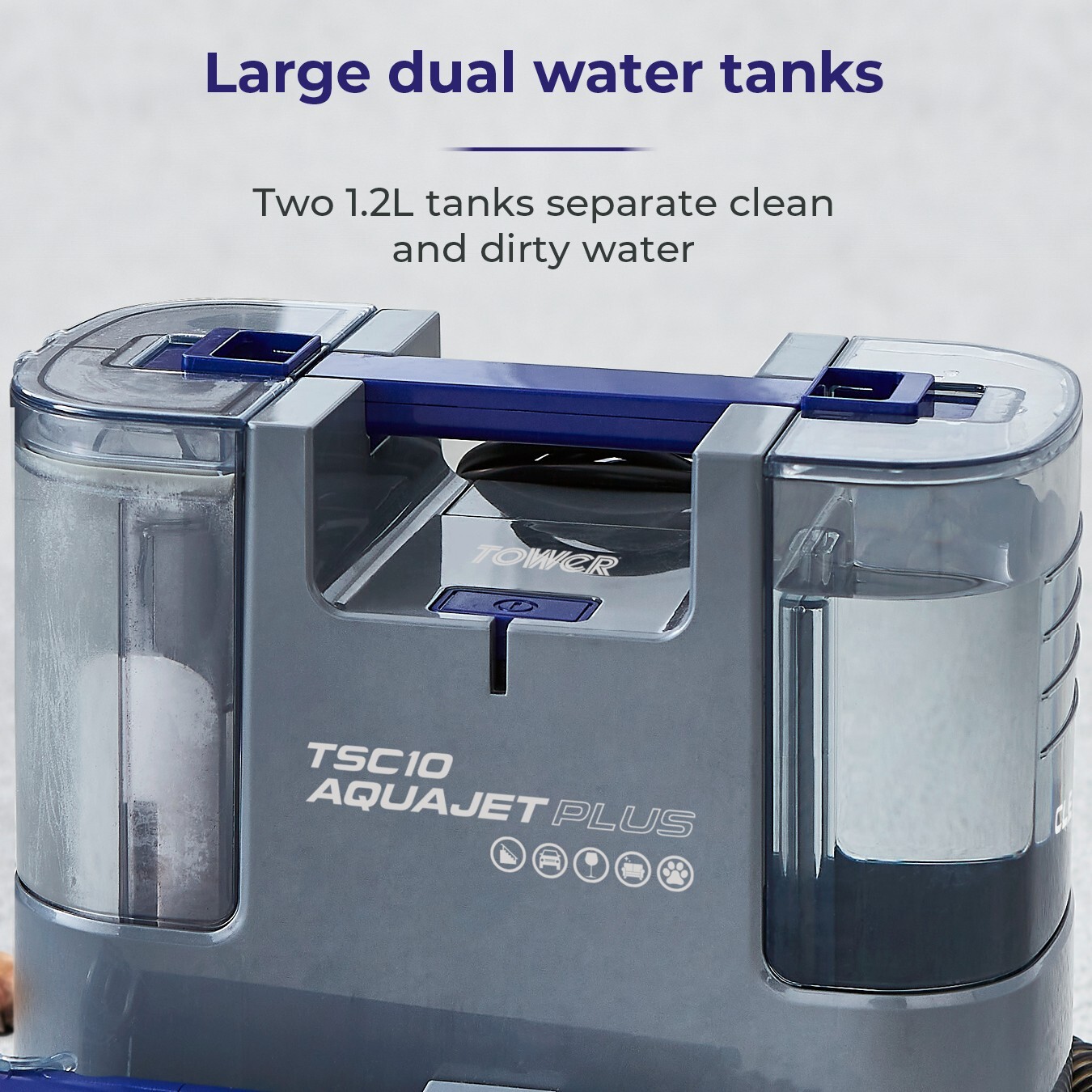 Tower Spot Cleaner, AQUAJETPLUS 1.2L T548005 TSC10 400W, Grey & Blue ...