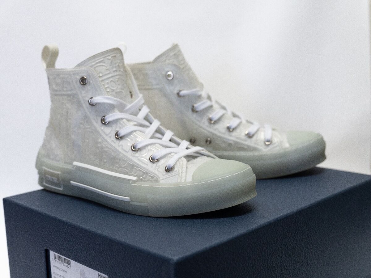 CHRISTIAN DIOR B23 3D Raised Oblique Transparent Trainer CHRISTIAN DIOR B23 3D Raised Oblique Transparent Trainer