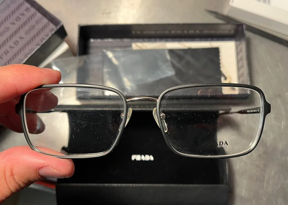 Prada Eyeglasses Frames PR 57XV -524101-56 Matte Silver | eBay