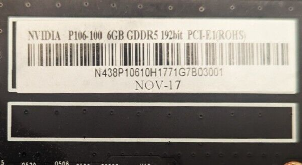 NVIDIA P106-100 6GB Passive MINING/ML Processing GPU | eBay