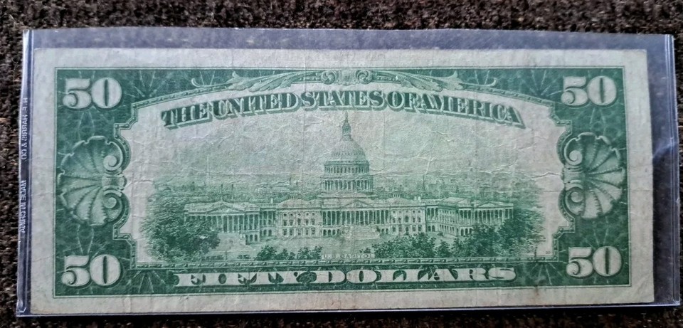 1928a $50 Dollar Bill Redeemable In Gold & Low Serial Number | eBay