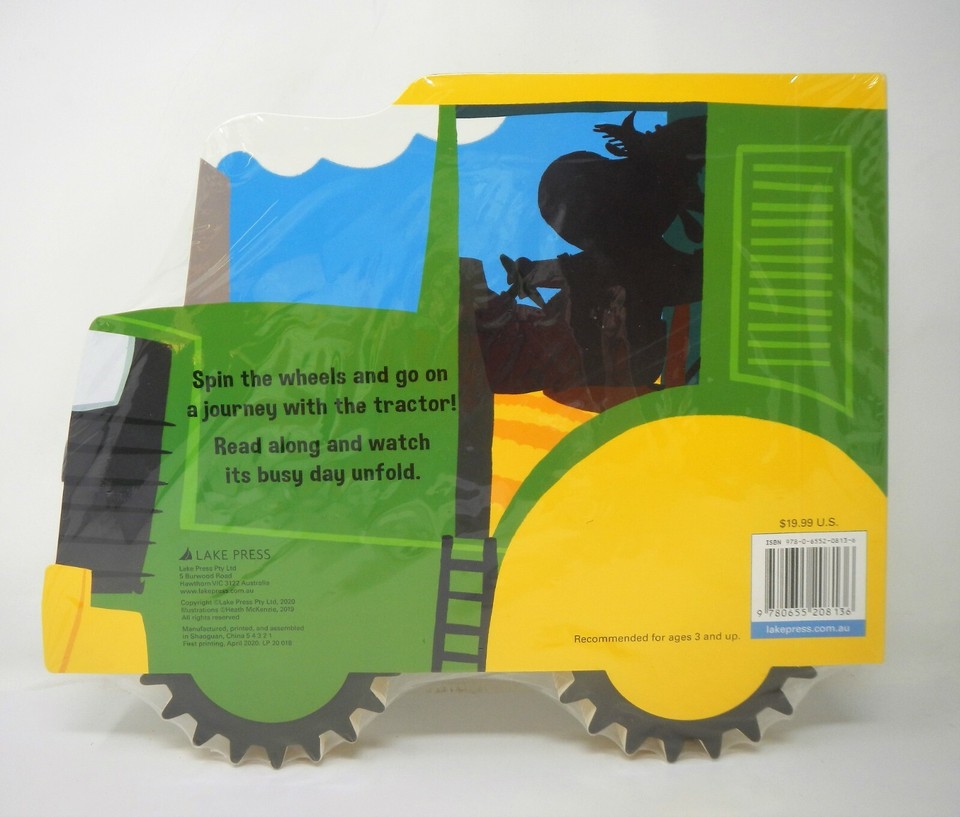 Giant Spin and Go! Tractor Board Book Ages 3+ With Wheels That Really ...