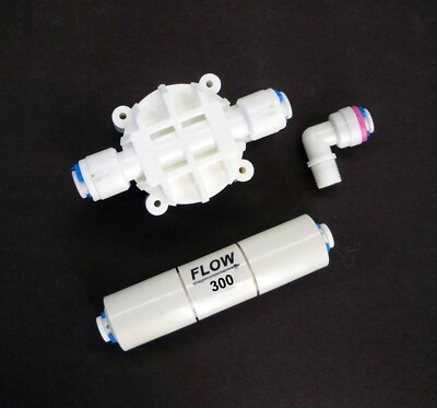 RO Check Valve elbow, Flow Restrictor 300 ML & Automatic Shut off valve ...