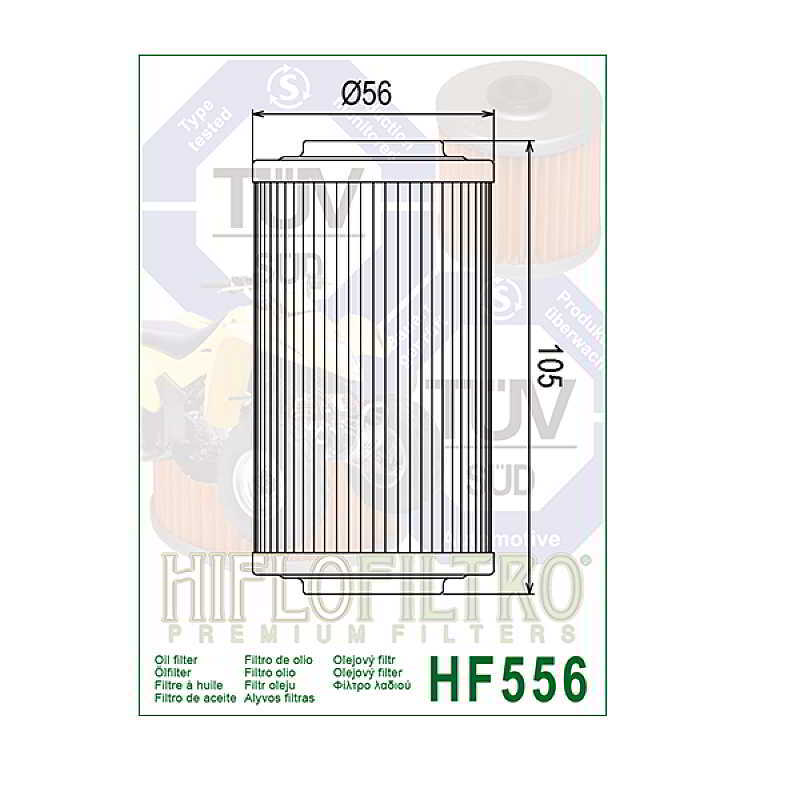 Hiflofiltro HF556 Oil Filter 3 Pack John Deere Trail Buck 650 Auto 2005 ...