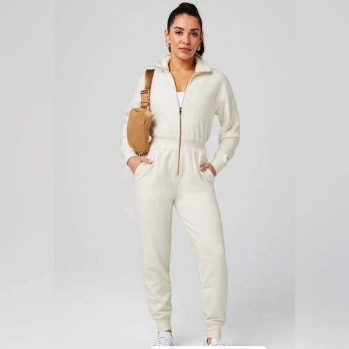 Fabletics NWOT Cozy Cord Zip Jumpsuit women size xs | eBay