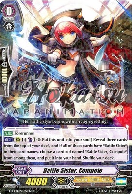 CFV G-CHB02/027EN R Battle Sister, Compote G-CHB02/027EN Carte Vanguard | eBay