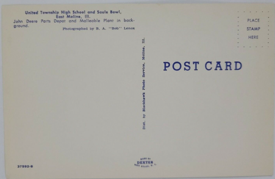 United Township High School East Moline Illinois Vintage Postcard ...