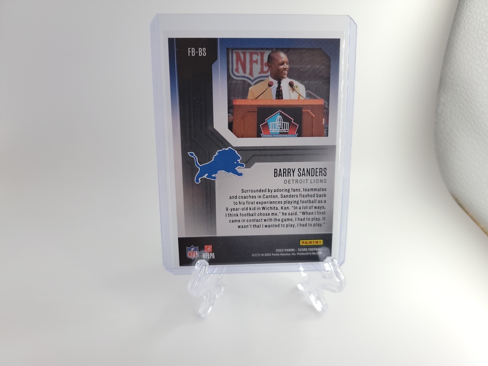2022 Score - First Ballot #FB-BS Barry Sanders for sale online | eBay