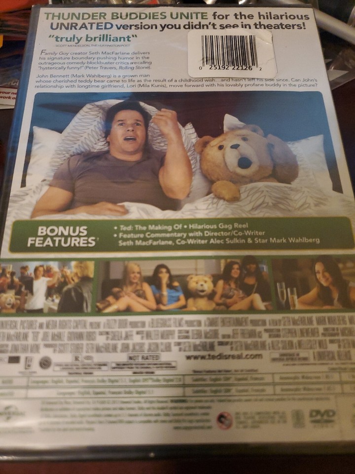 FastShipping🇺🇸 TED DVD UNRATED 2012 NEW 23 | eBay