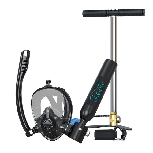 Mini Scuba Tank with Full Face Mask, 0.5L Lung Tank Sub Mask Combo - 6 ...