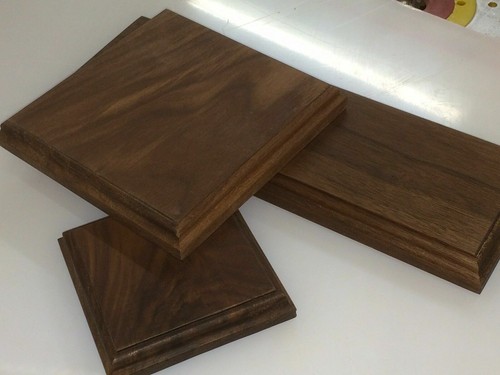 Solid hard wood American Black Walnut display, Trophy bases and plinths ...