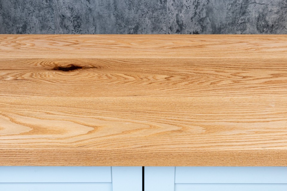 OAK WORKTOP FULL STAVE RUSTIC OAK KITCHEN WORKTOP & ISLAND REAL SOLID ...