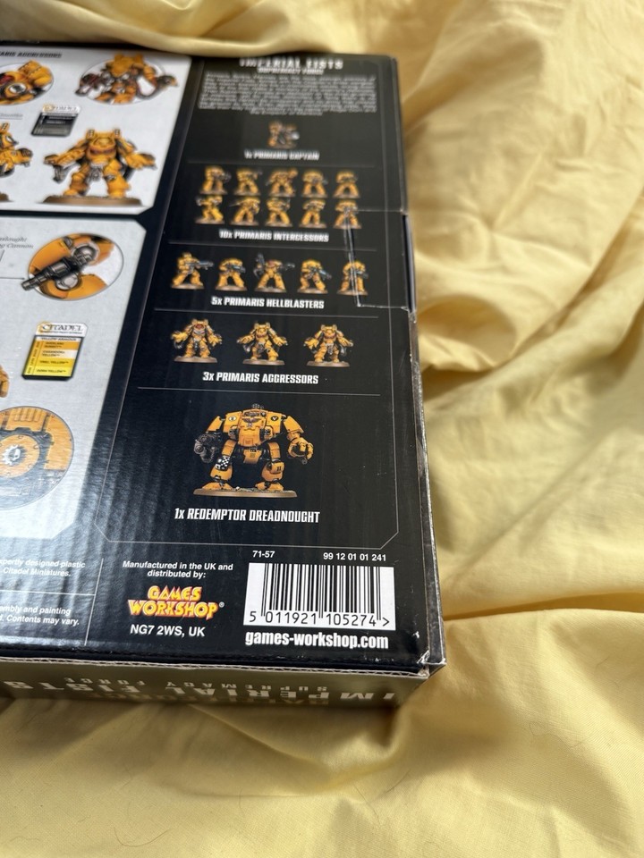 WARHAMMER IMPERIAL FISTS BATTLEFORCE SUPREMACY FORCE COMPLETE OPEN BOX ...