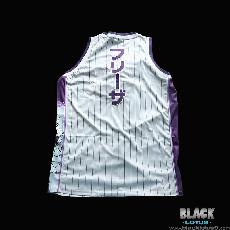 Dragon Ball Z Frieza Basketball Jersey DBZ Purple Pinstripe BoxLunch ...