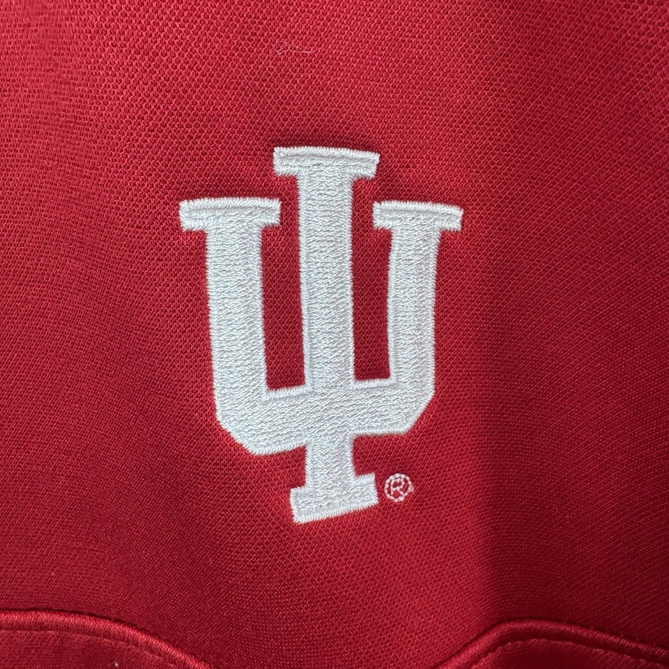 Indiana Hoosiers Sweatshirt Mens 2XL 1/4 Zip Red Champion Pullover IU ...
