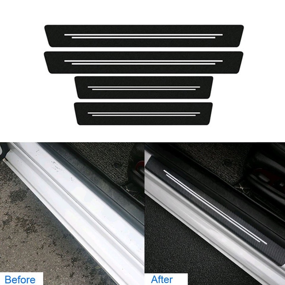 Car Accessories Door Plate Sill Scuff Cover Anti-Scratch Sticker Strip ...