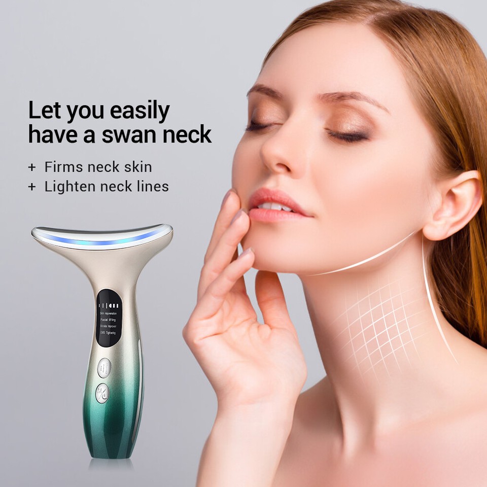 LED Microcurrent Facial Skin Tightening Lifting Device Face Neck Beauty ...