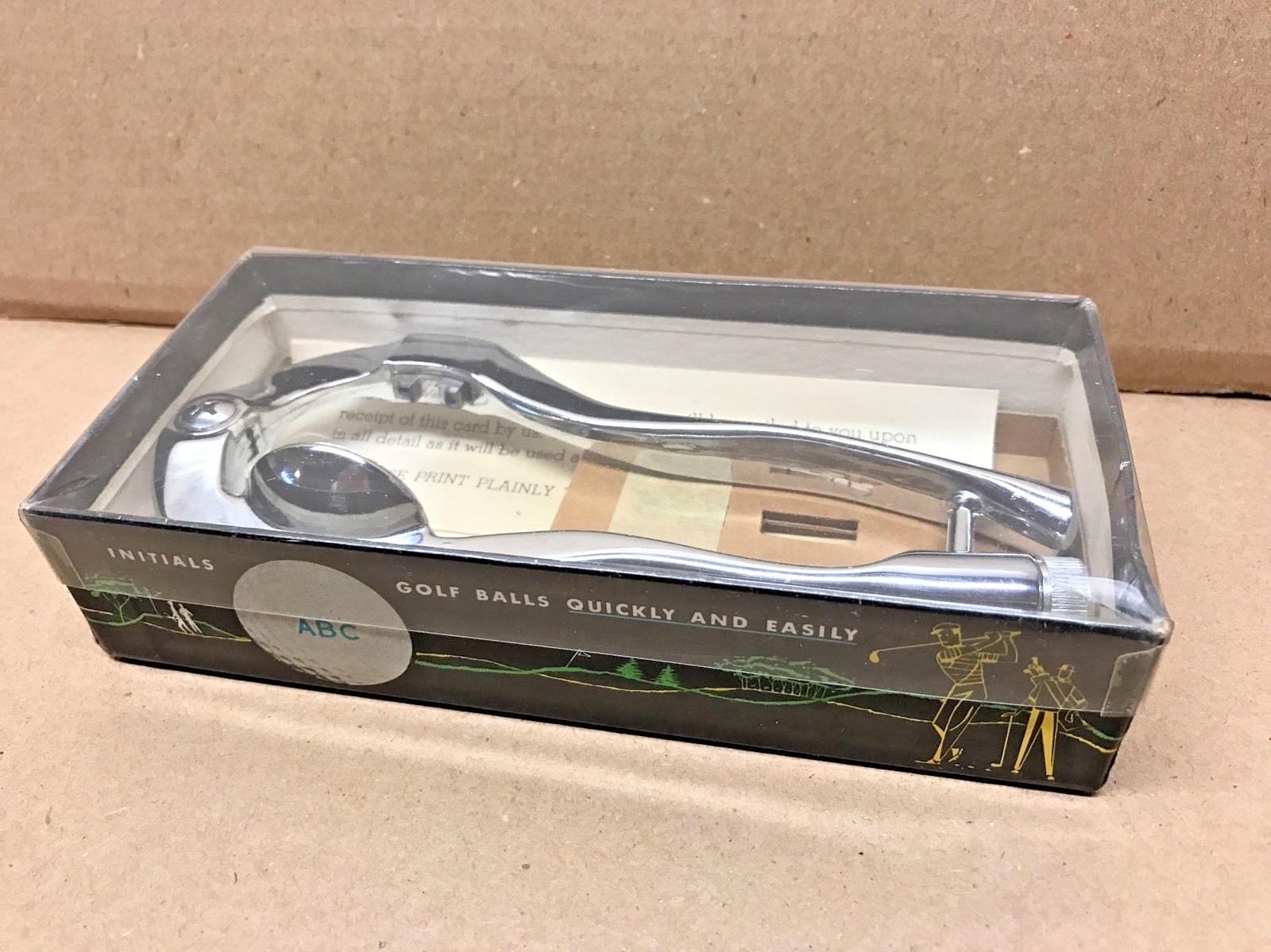 Vintage Asam 3 Initial Inkless Golf Ball Monogrammer w/Original Box and ...