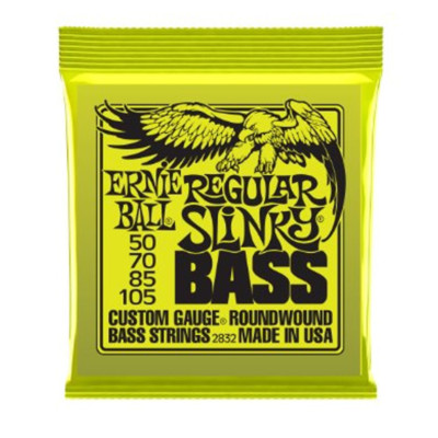 Ernie Ball 2832 Regular Slinky Nickel Wound Electric Bass Strings 50 ...
