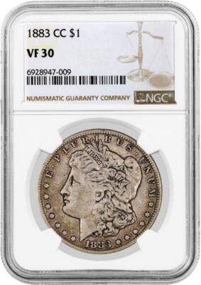 1883 CC Carson City $1 Morgan Silver Dollar NGC VF30 Fine Key Date Coin | eBay