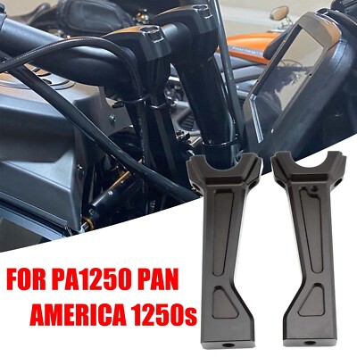 Black CNC Handlebar Riser Tall Risers For Harley Pan America 1250 S ...