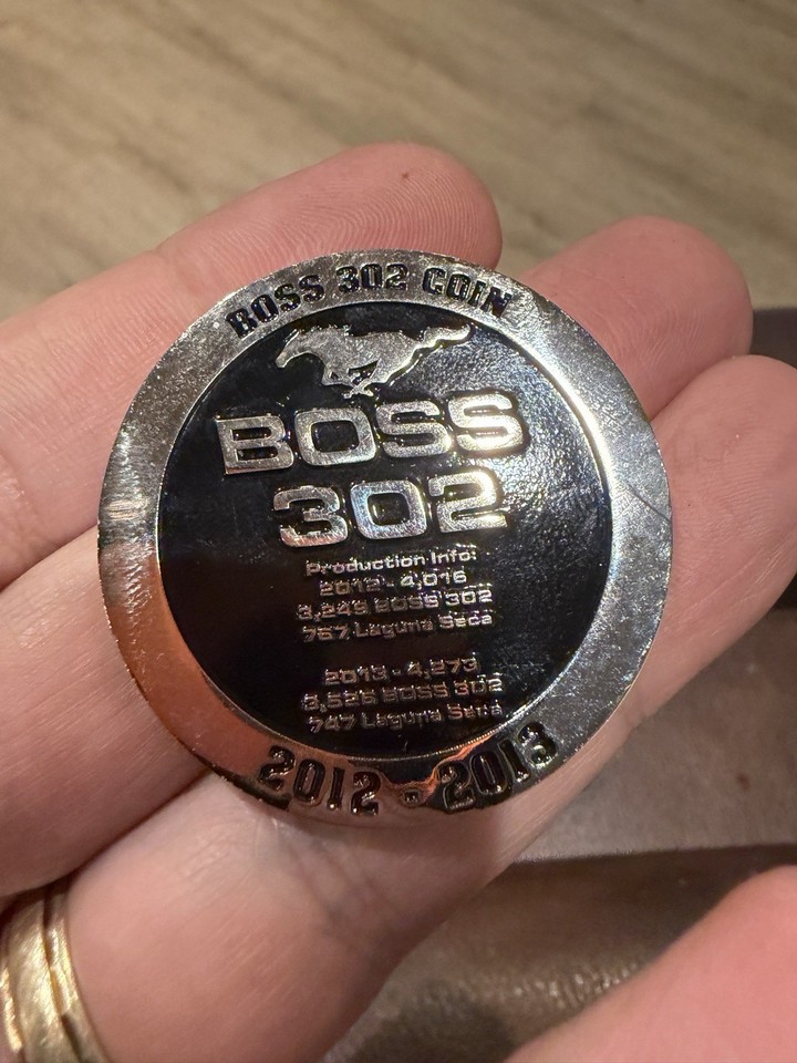 2012 - 2013 Ford Mustang Boss 302 Collectable Challenge Coin | eBay