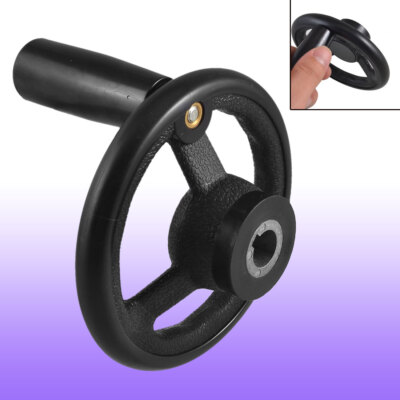 3 Spoke 12mm Bore 100mm Diameter Hand Wheel Revolving Handle for ...