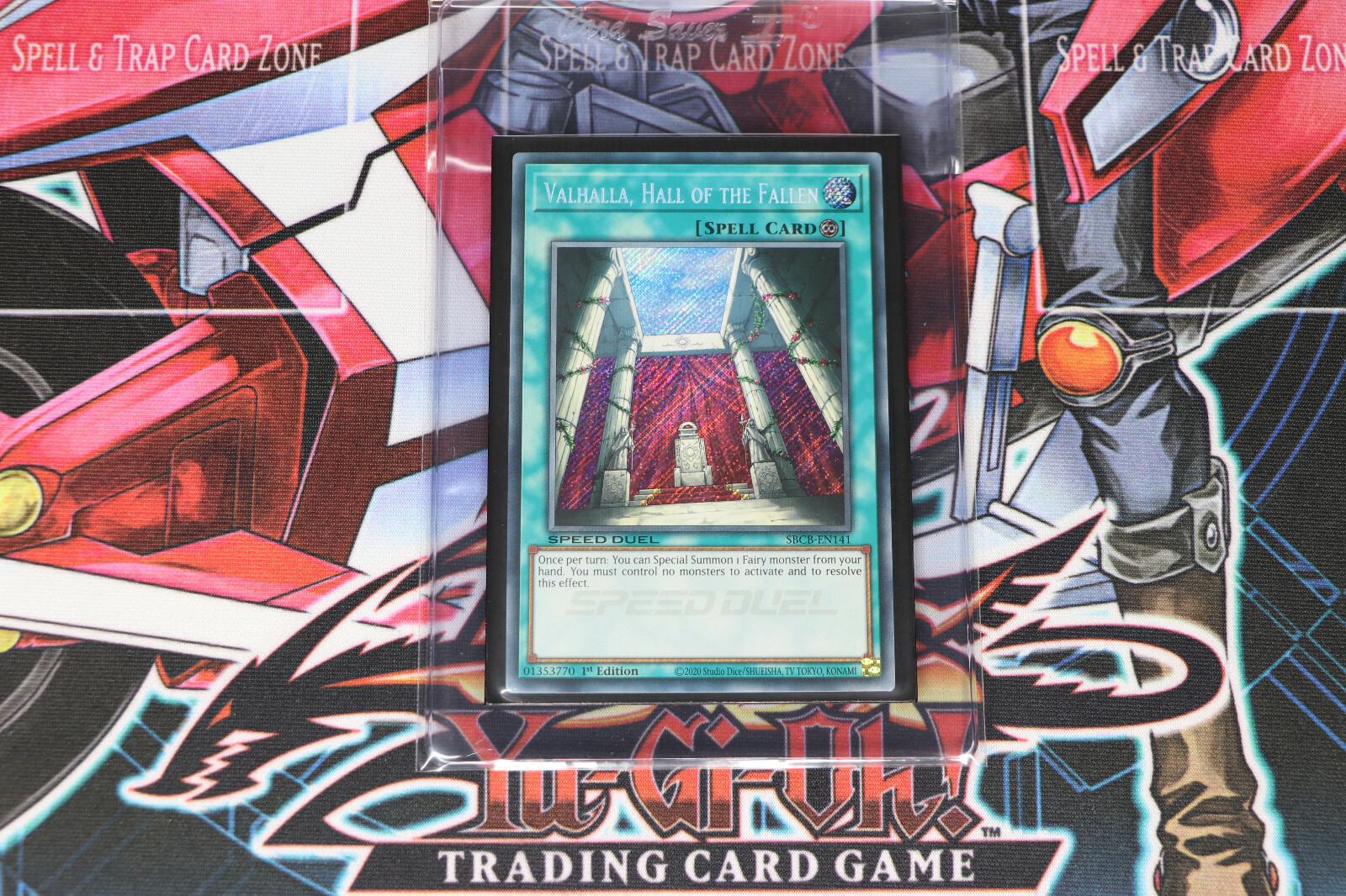 YuGiOh Spell Card Valhalla, Hall of the Fallen SBCB-EN141 1st Ed Secret ...