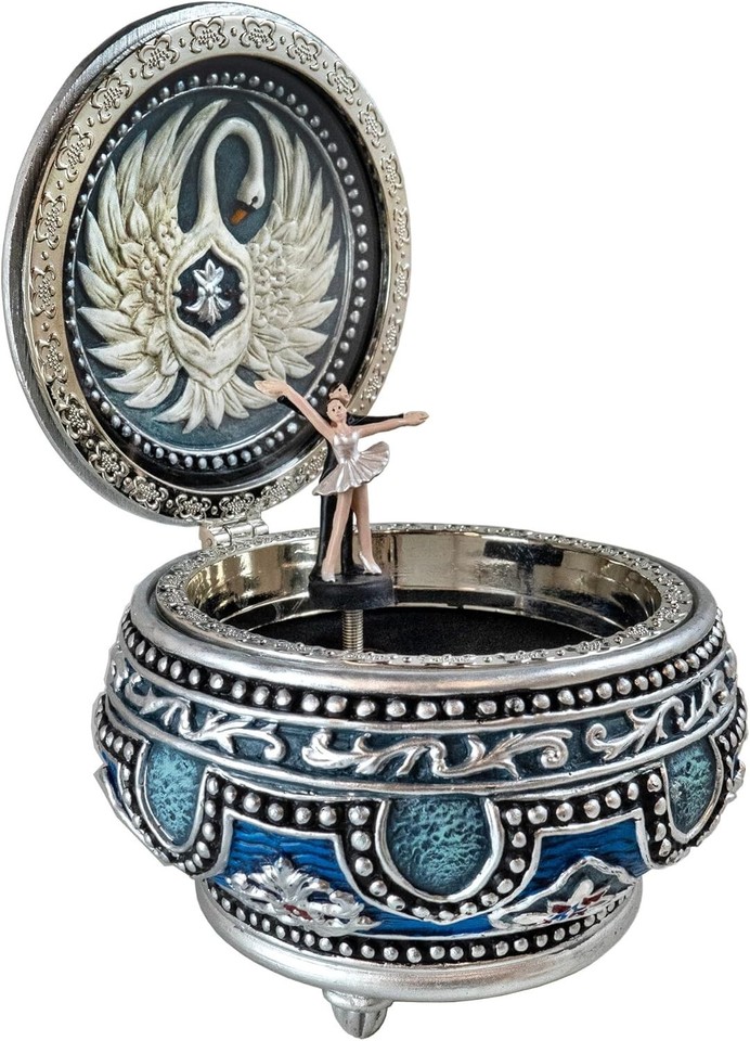 Swan Lake Hinged Hinged Musical Trinket Box by The San Francisco Music ...