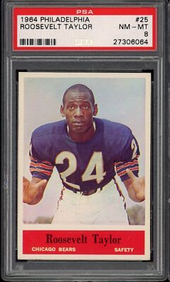 1964 Philadelphia Football Roosevelt Taylor #25 PSA 8 NM/MT Bears | eBay