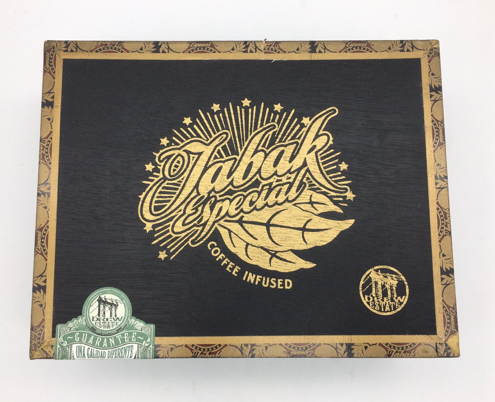 Tabak Special Coffee Infused Cigar Box Solid Wood Chain Hinged Robusto ...