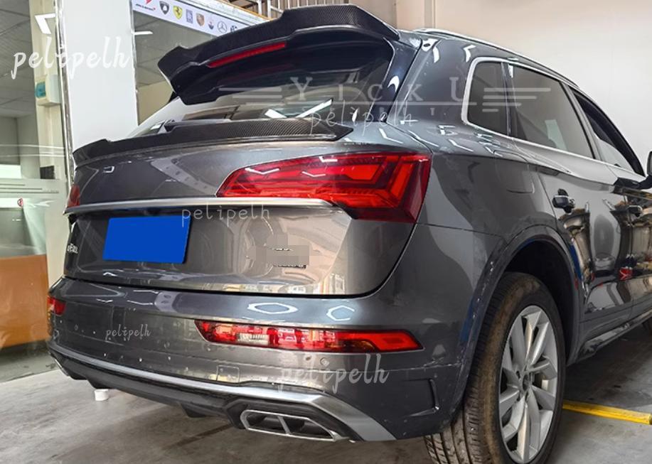 For Audi Q5 SQ5 2018-2024 Real Carbon Center Rear Spoiler Tail Trunk ...
