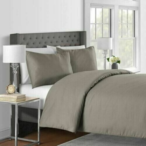 625 Thread Count King Duvet Cover Set in Mink | eBay