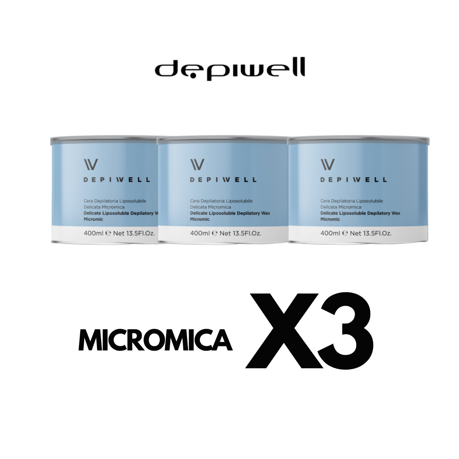 X3 DEPIWELL Depilatory Wax Delicate Fat-Soluble Jar Micromica 3PZ | eBay
