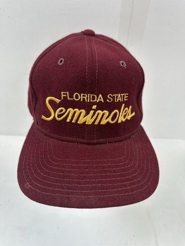 Vintage 90s Florida State Seminoles Sports Specialties Script Snap Back ...