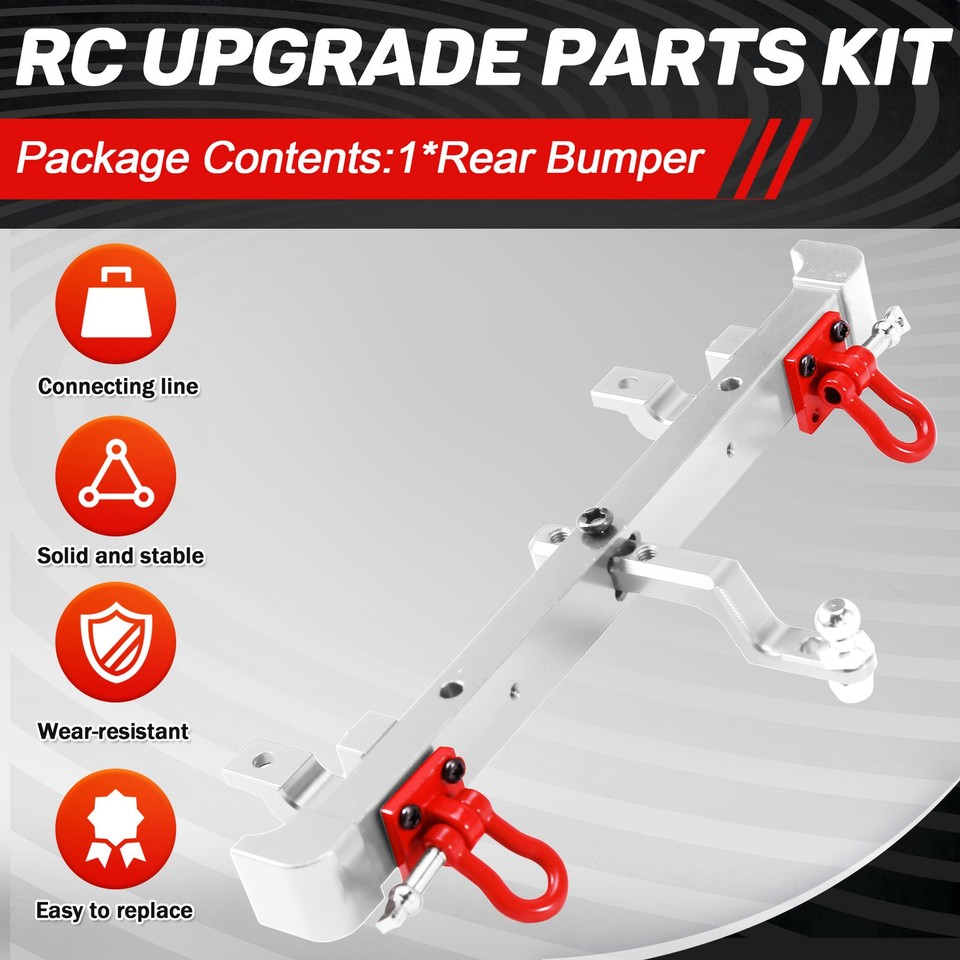 Metal Upgraded Rear Bumper Trailer Hook for MN Model 1/12 MN82 LC79 RC ...