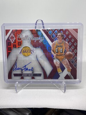 2023-24 Panini Phoenix Jerry West Red Auto Calligraphy Autograph /11 ...