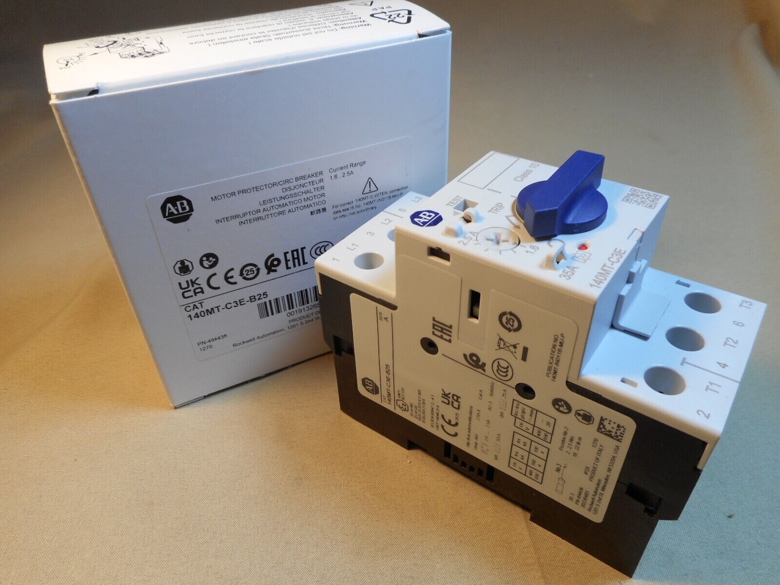 Allen Bradley 140MT-C3E-B25 Motor Protector Protecting Circuit Breaker ...