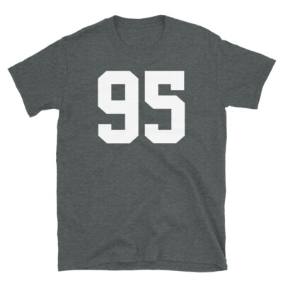 Team Uniform Jersey Number 95 Birthday Varsity Short-Sleeve Unisex T ...