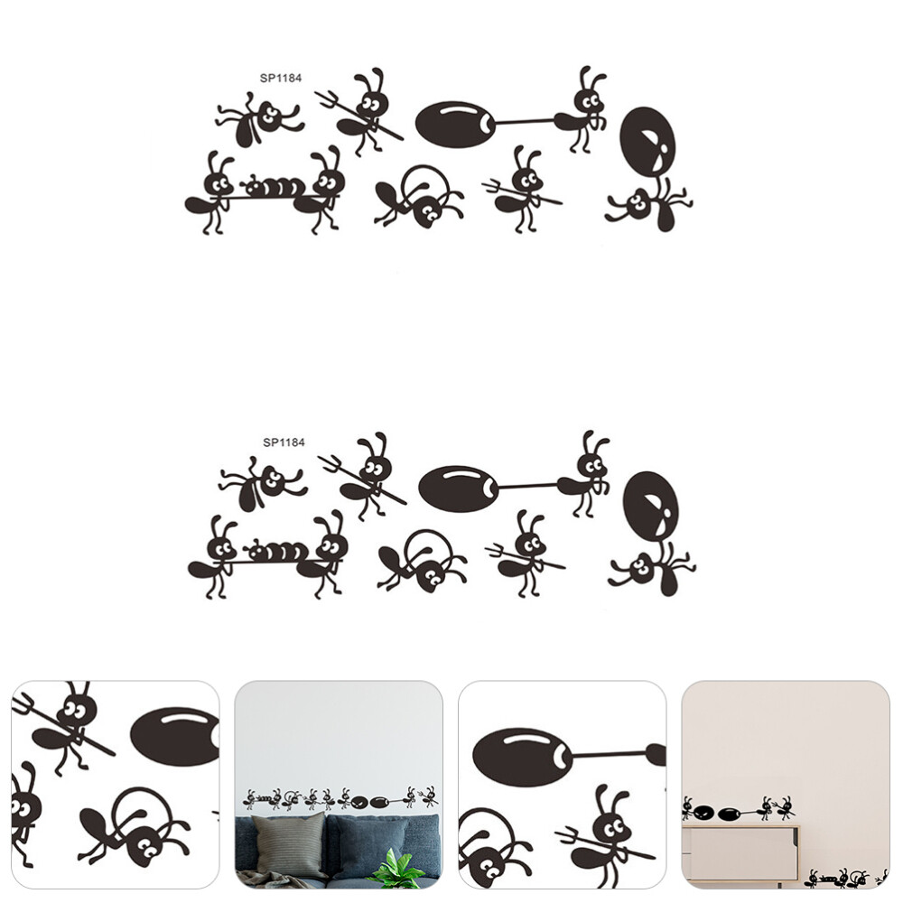2 Sheets Room Wall Decorations Home Ant Sticker Decals Nursery Little ...