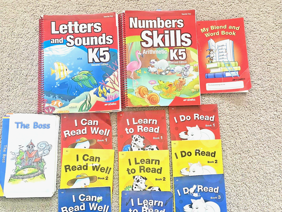 Abeka K5 LOT Teacher Key + Reading Set - Number Skills, Letters ...