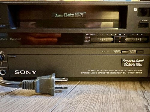 Sony Super Betamax SL-HF1000 Video Cassette Recorder for sale online | eBay