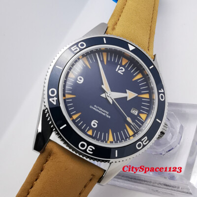 41mm Sterile Blue Dial Steel Sapphire Glass ST16 Automatic Mechanical ...