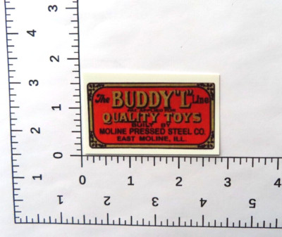 Buddy L floor waterslide decal SHIPPING W/TRACKING | eBay