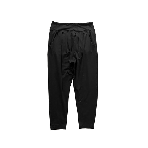 LULULEMON Happy Hatha Crop Pants BLACK Super High Rise HR Pleated Harem ...