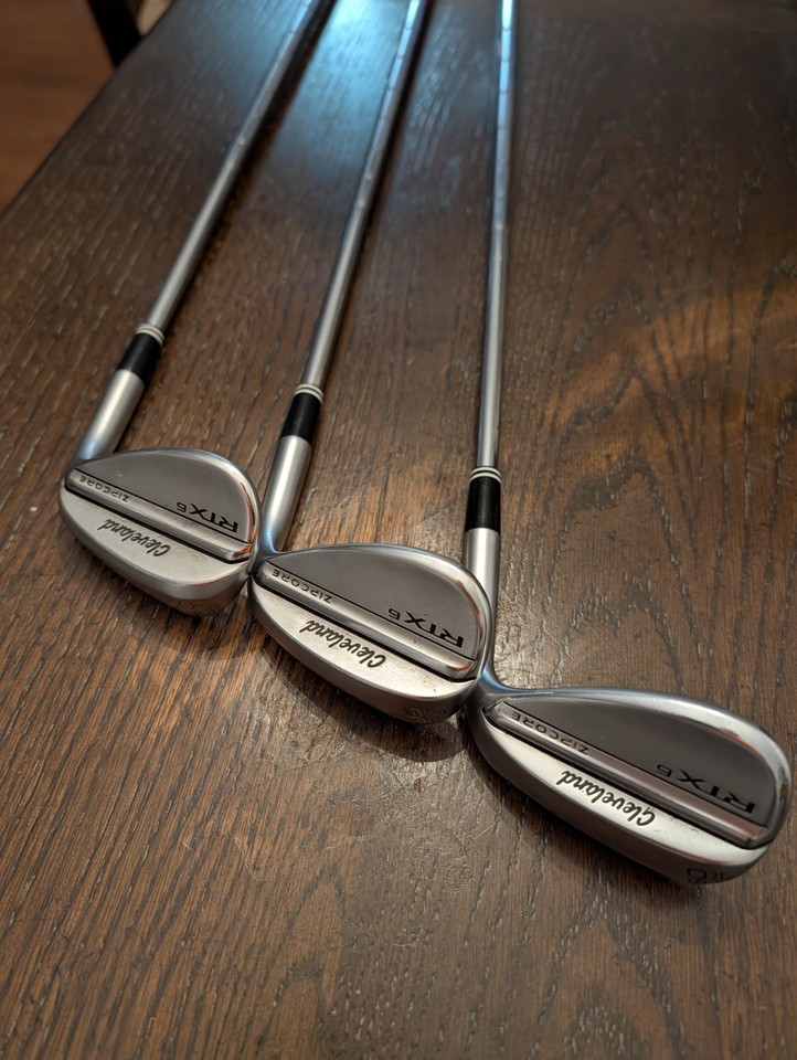 Cleveland RTX6 Zipcore Wedge Golf Club Set - 52/56/60- KBS Hi Rev 2.0 S | eBay