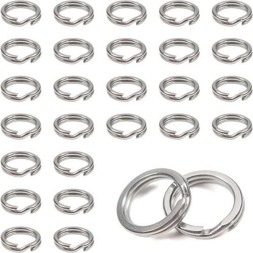 100pcs Mini Split Rings Double Jump Rings 8mm Stainless Steel Key Chain Connecto | eBay