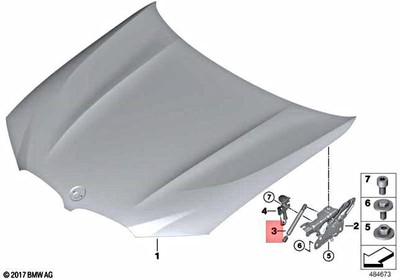 Genuine BMW X3 X4 M G01 G02 Gas-Filled Strut Engine-Compartment Lid ...